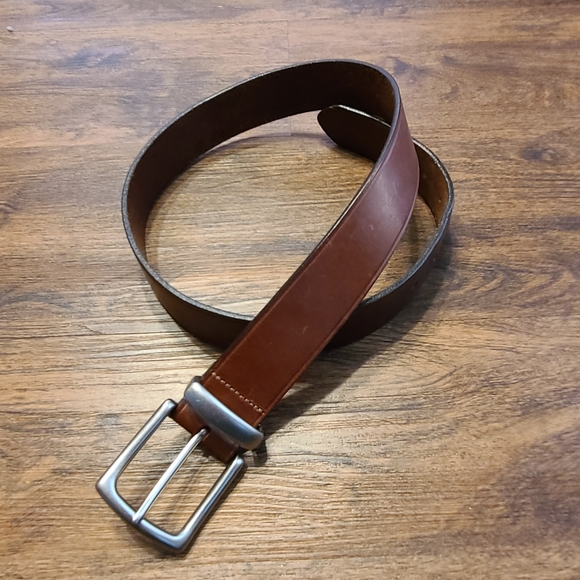 GAP | Accessories | Vintage Gap Brown Leather Brass Buckle Belt 34 | Poshmark